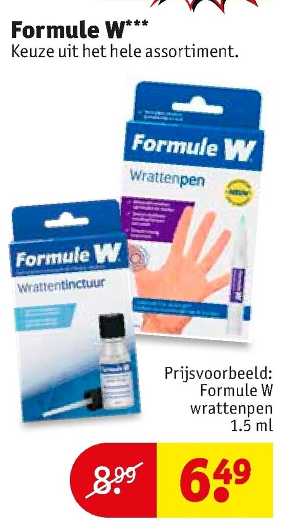 Formule W 1.5ml aanbieding bij Kruidvat