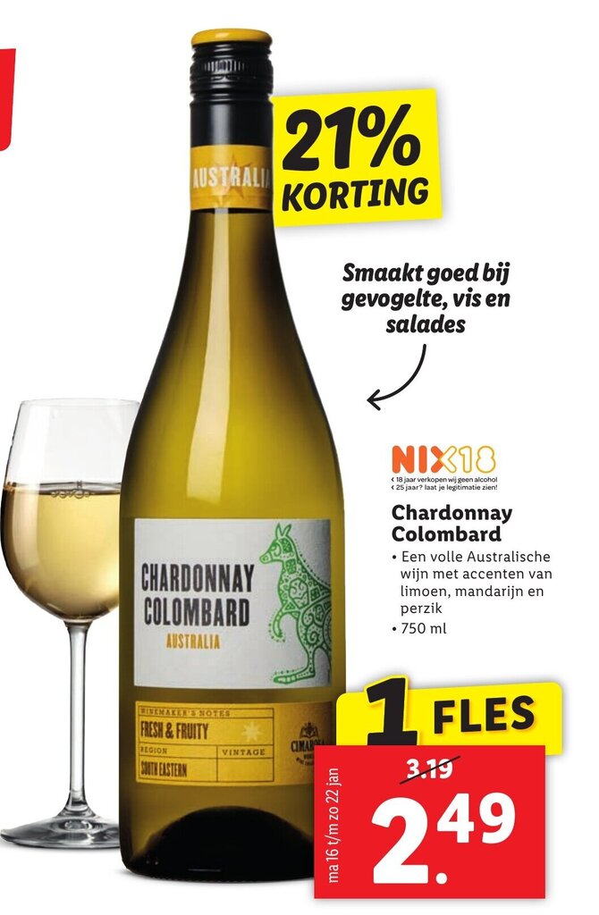 Chardonnay Colombard aanbieding bij Lidl