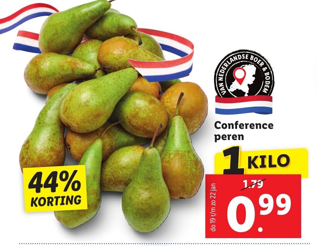 Conference peren 1kg aanbieding bij Lidl