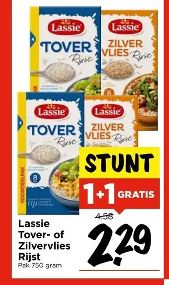 Lassie Tover- of Zilvervlies Rijst pak 750 gram 1+1 Gratis aanbieding ...