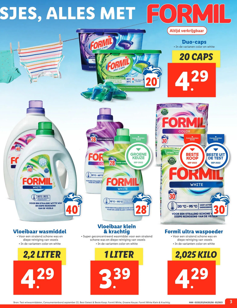 Formil aanbieding bij Lidl