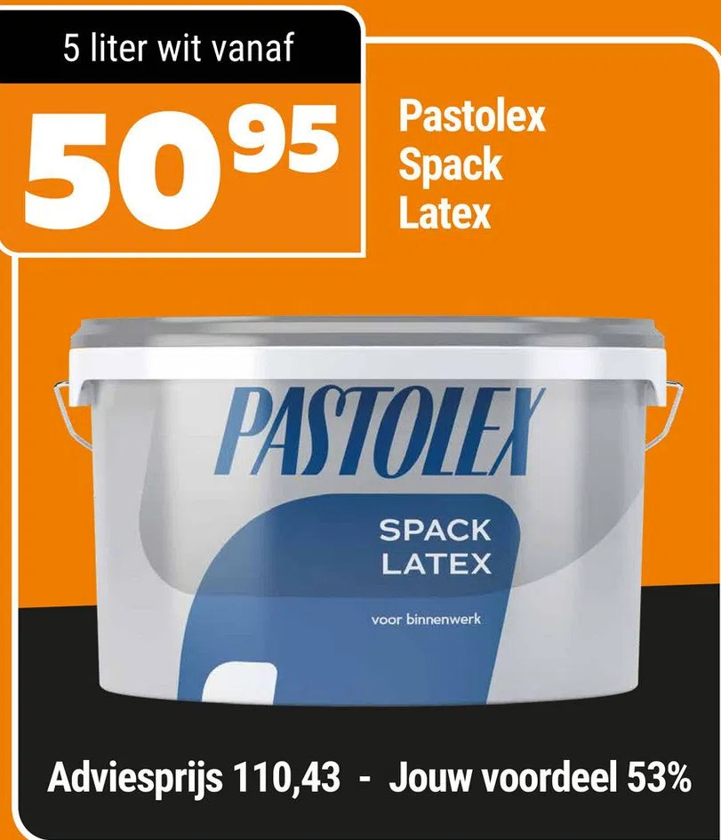 Pastolex spack latex aanbieding bij De voordeelmarkt