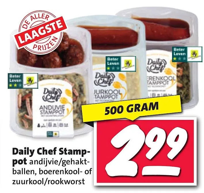 Daily chef stamppot aanbieding bij Nettorama