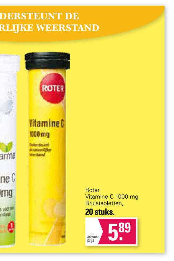 Roter Vitamine C 1000 mg Bruistabletten 20 stuks aanbieding bij De ...