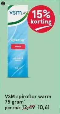 Vsm spiroflor warm 75 gram aanbieding bij Etos