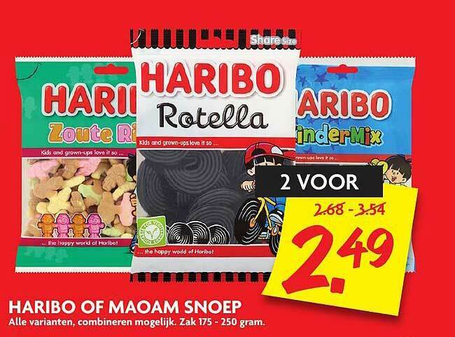 Haribo of maoam snoep aanbieding bij Dekamarkt