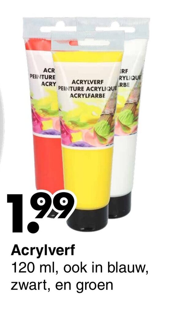 Acrylverf 120 ml aanbieding bij Wibra