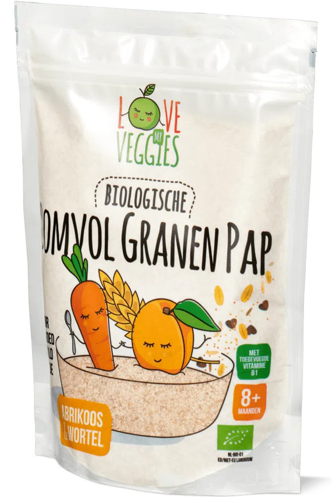 8+ mnd bio bomvol granen pap wortel & abrikoos aanbieding bij Picnic