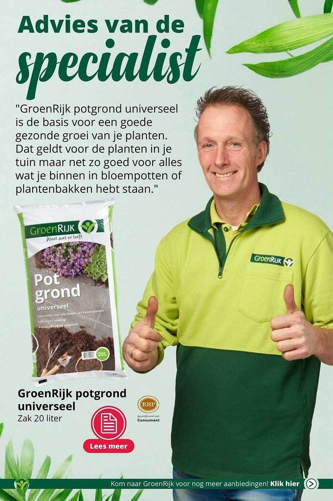 Groenrijk potgrond universeel aanbieding bij GroenRijk