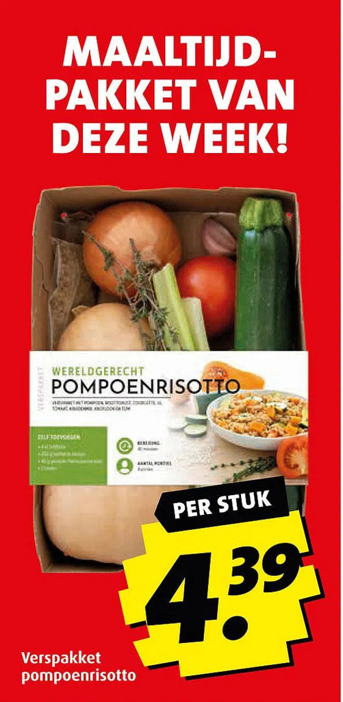 Verspakket pompoenrisotto aanbieding bij Boni
