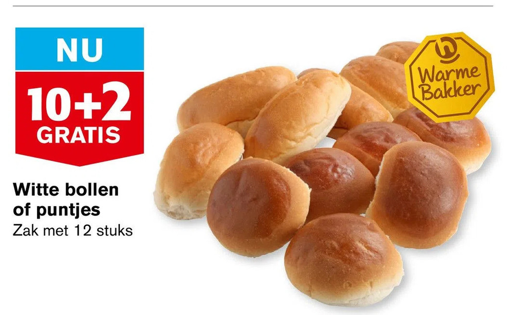 Witte bollen of puntjes aanbieding bij Hoogvliet
