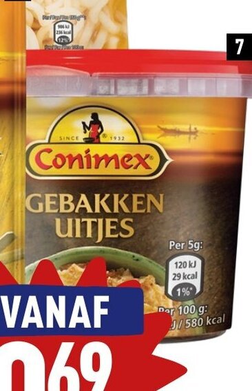Gebakken uitjes 100g aanbieding bij ALDI