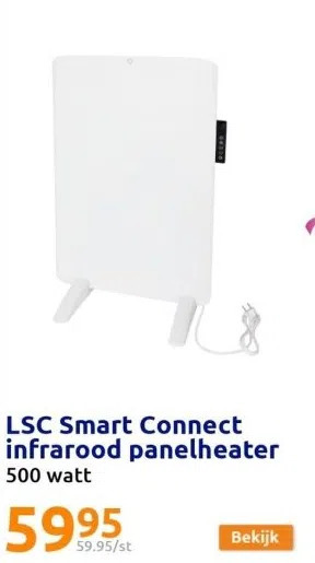Lsc smart connect infrarood panelheater aanbieding bij Action
