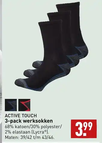 Active touch 3-pack werksokken aanbieding bij ALDI