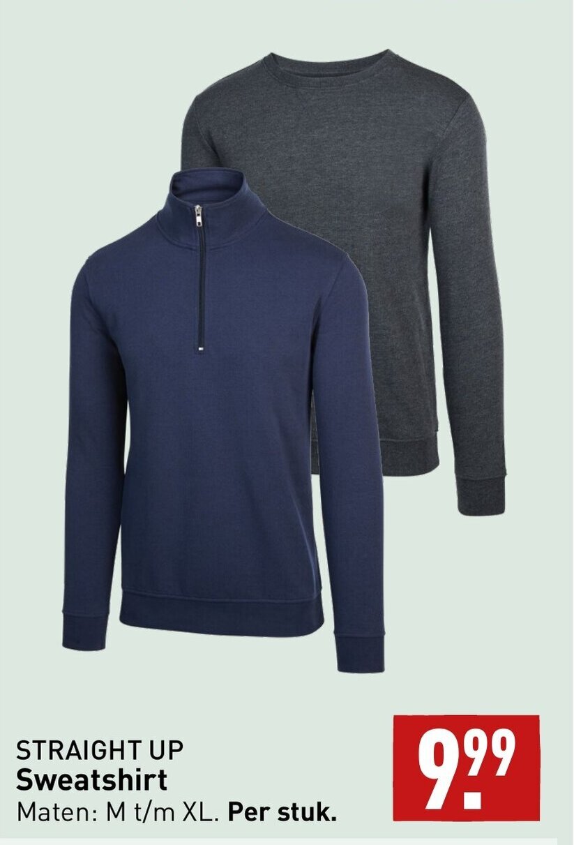 Straight up sweatshirt aanbieding bij ALDI