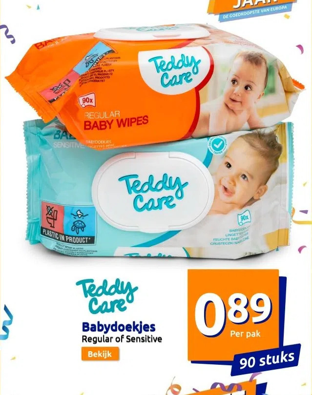 Babydoekjes regular of sensitive aanbieding bij Action