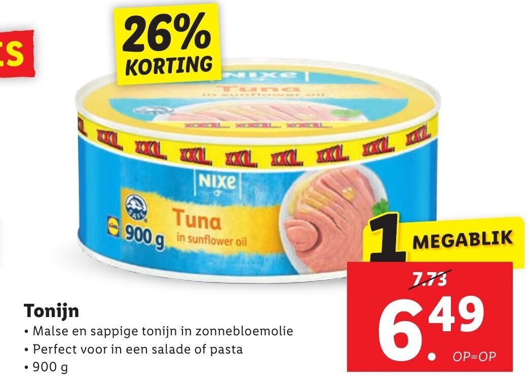 Tonijn 900g aanbieding bij Lidl