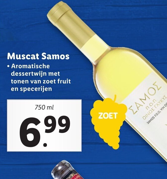 Muscat samos 750ml aanbieding bij Lidl