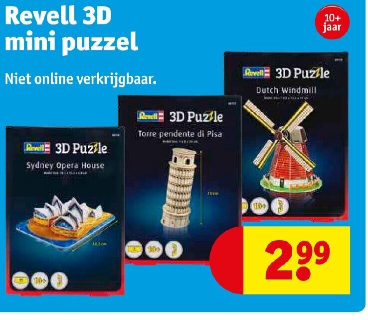 Revell 3D mini puzzel aanbieding bij Kruidvat