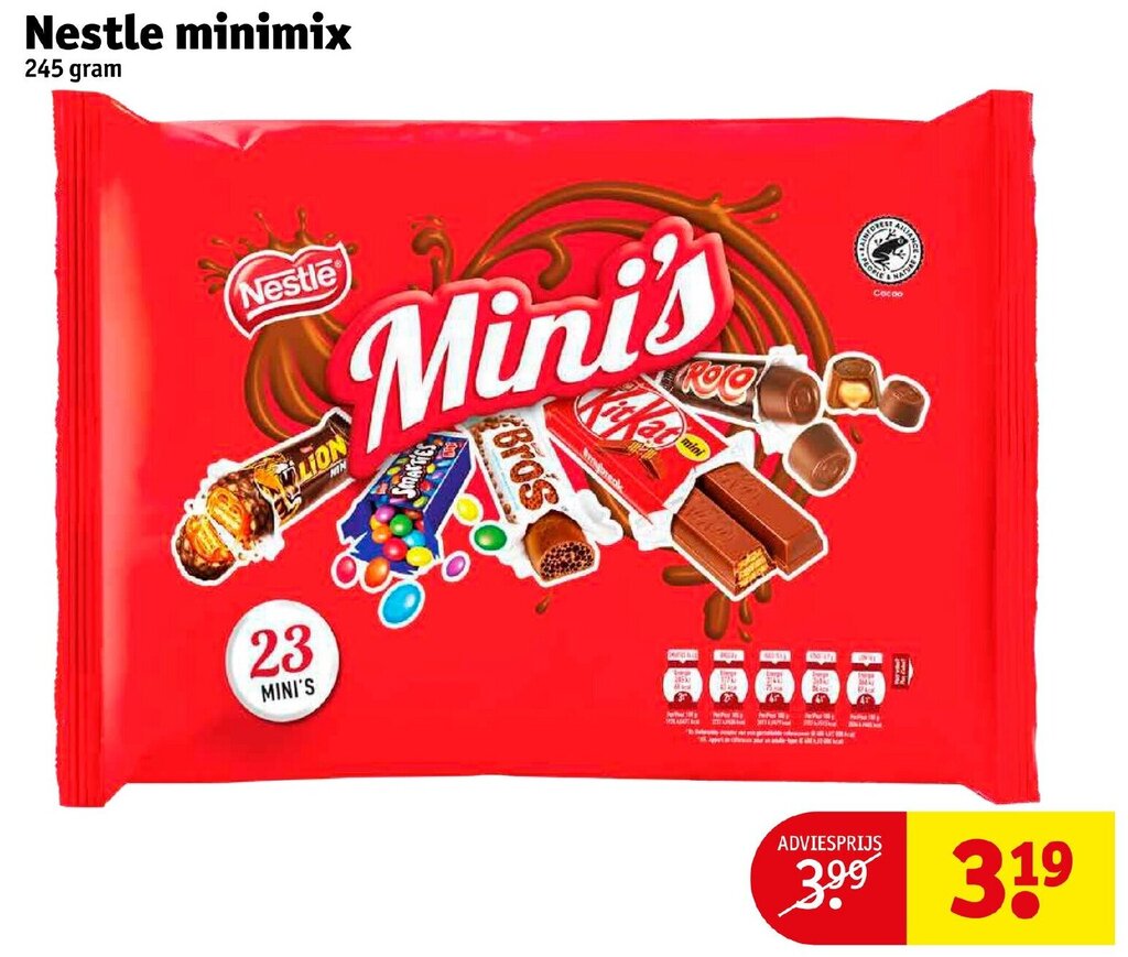 Nestle minimix 245 gram aanbieding bij Kruidvat