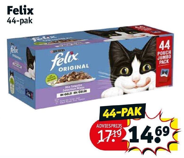 Felix 44-pak aanbieding bij Kruidvat