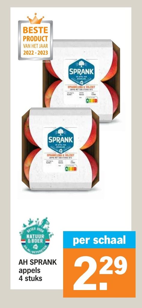 Ah Sprank appels 4 stuks aanbieding bij Albert Heijn