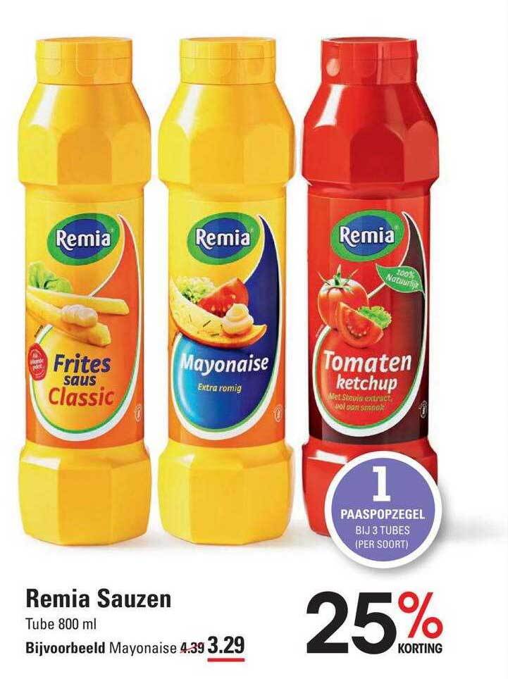 Remia sauzen aanbieding bij Sligro