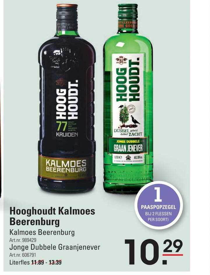 Hooghoudt kalmoes beerenburg aanbieding bij Sligro