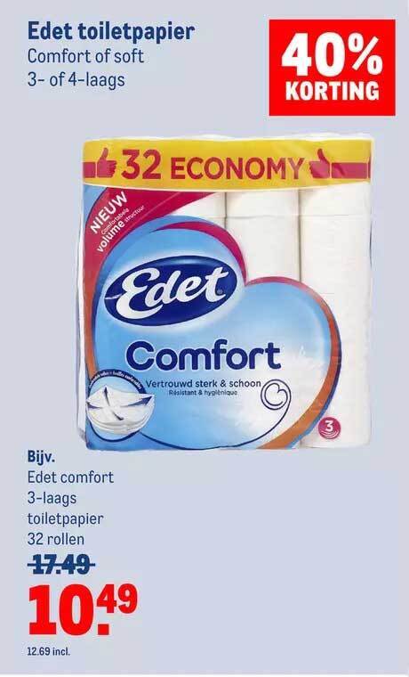 Edet toiletpapier aanbieding bij Makro