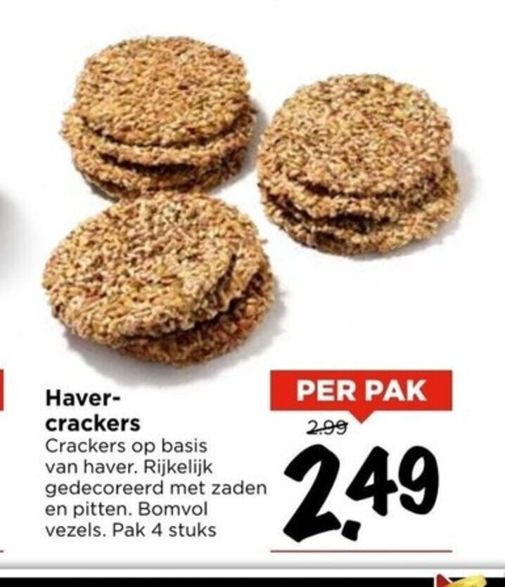 Havercrackers per pak aanbieding bij Vomar Voordeelmarkt