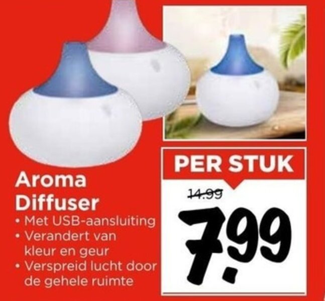 Aroma diffuser per stuk aanbieding bij Vomar Voordeelmarkt