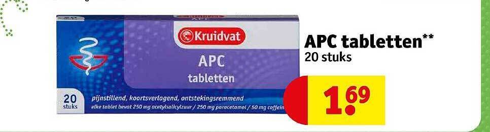 Apc tabletten aanbieding bij Kruidvat