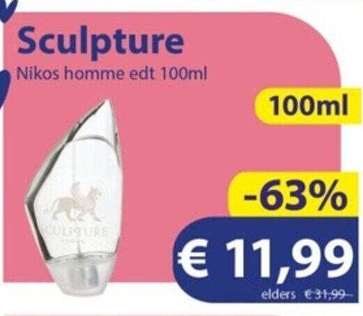 Sculpture nikos homme edt 100ml aanbieding bij Die Grenze