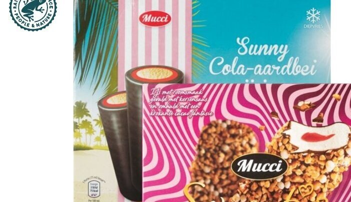 Mucci Ijs sunny cola-aardbei 6-7 stuks aanbieding bij ALDI