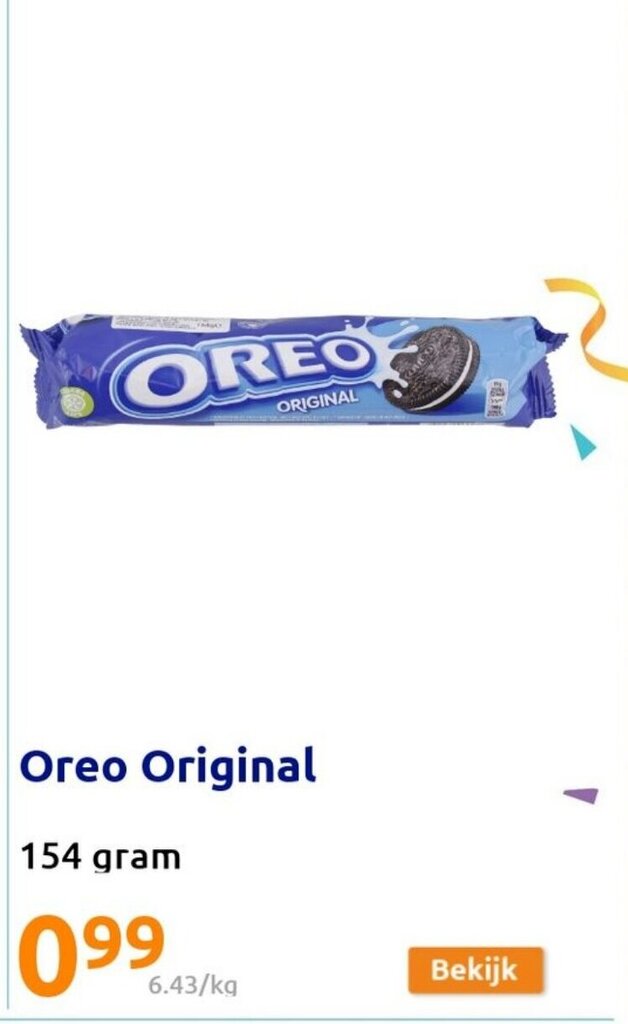 Oreo original 154g aanbieding bij Action