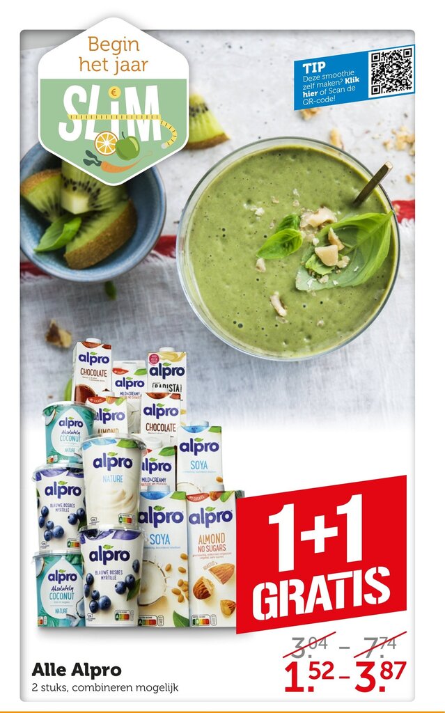 Alle alpro 1+1 gratis aanbieding bij Coop