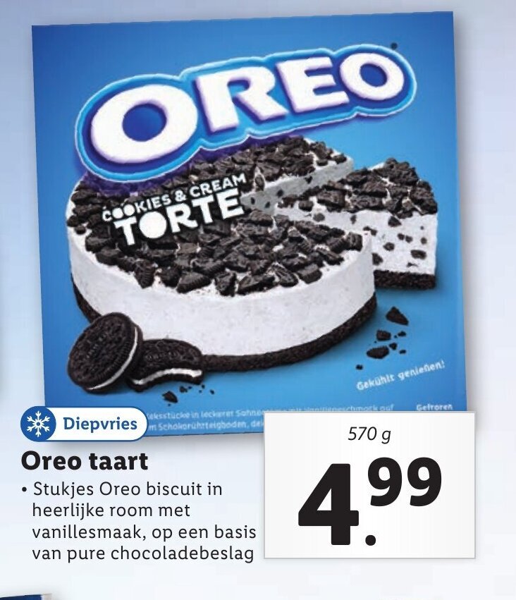 Oreo taart 570g aanbieding bij Lidl