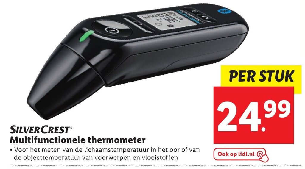 SilverCrest multifunctionele thermometer aanbieding bij Lidl