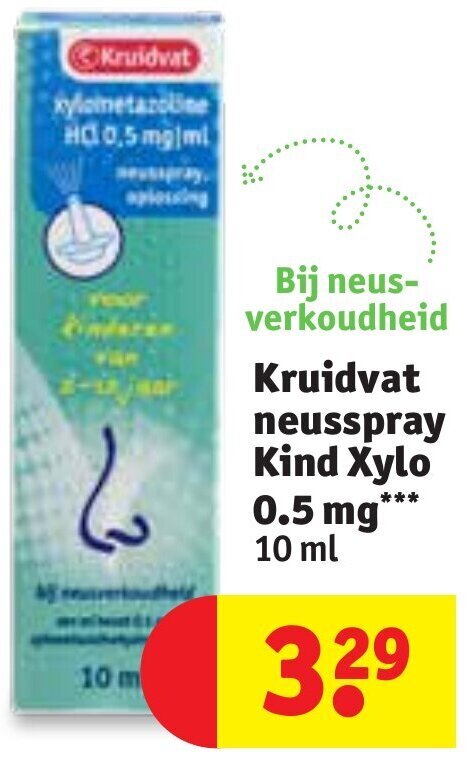 Neusspray king xylo 0,5 mg 10 ml aanbieding bij Kruidvat