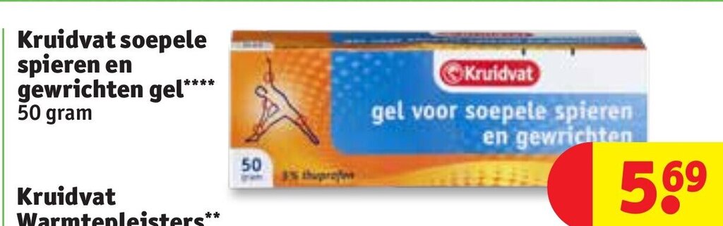 Soepele spieren en gewrichten gel 50 gram aanbieding bij Kruidvat