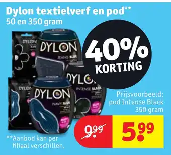 Dylon textielverf en pod 50 en 350g aanbieding bij Kruidvat