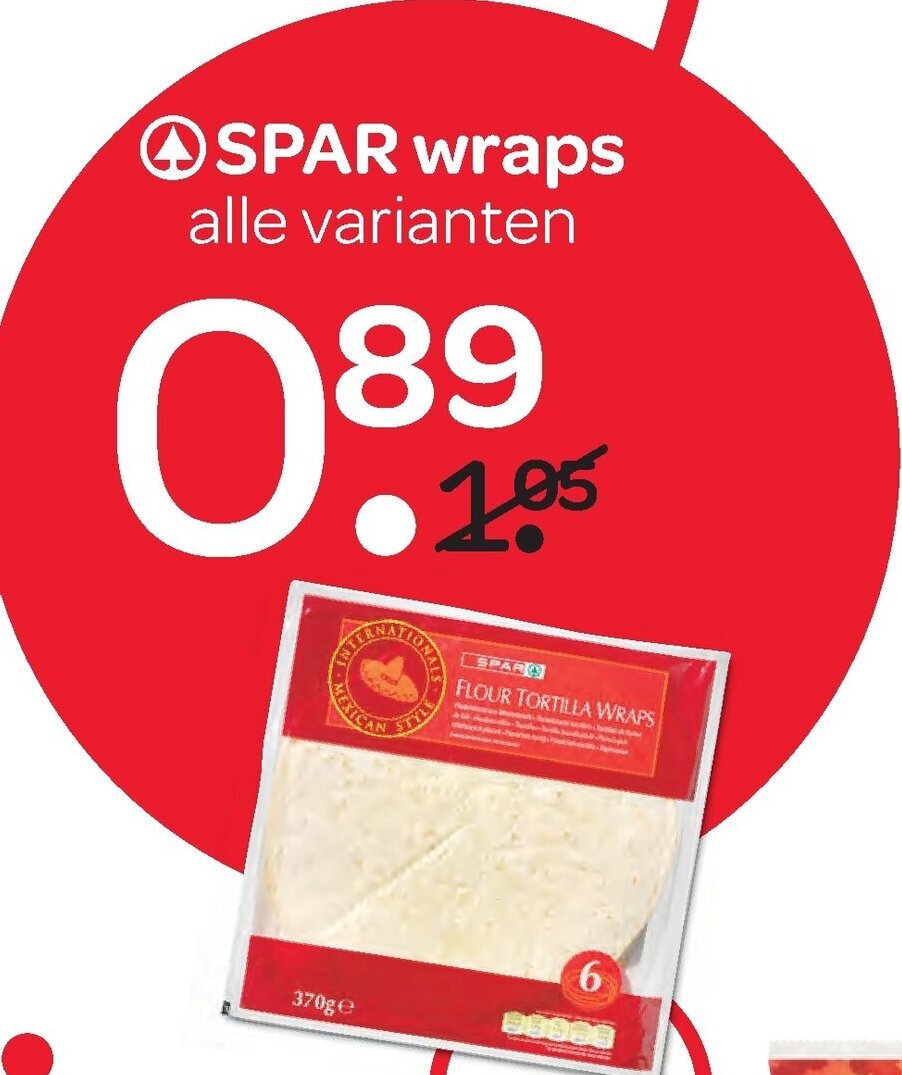 Spar wraps aanbieding bij Spar