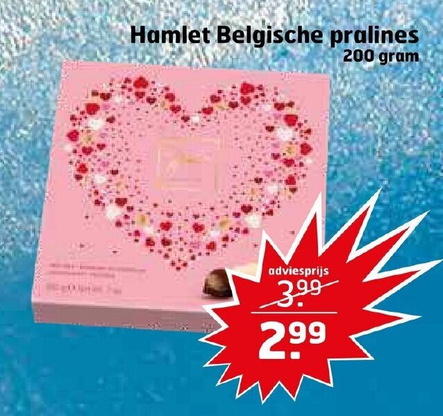 Hamlet belgische pralines 200g aanbieding bij Trekpleister