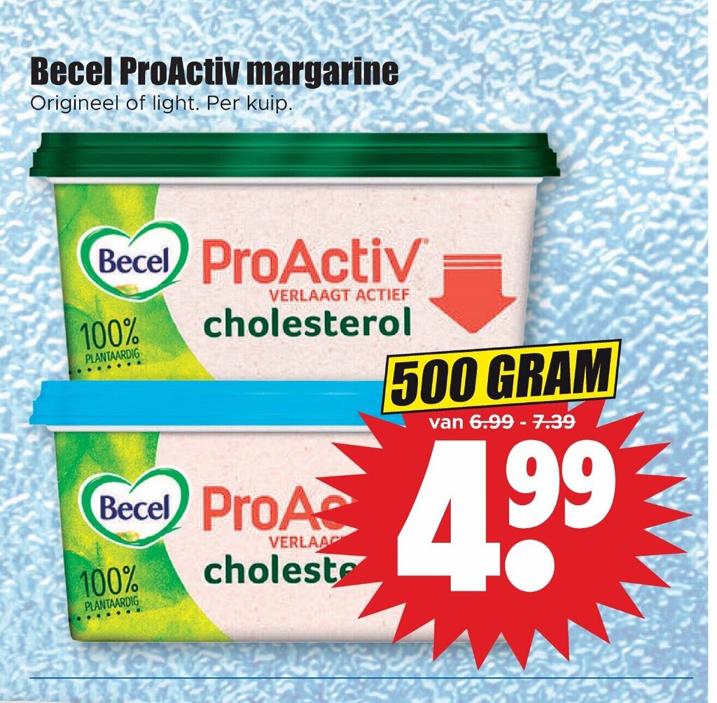 Becel ProActiv margarine 500 gram aanbieding bij Dirk
