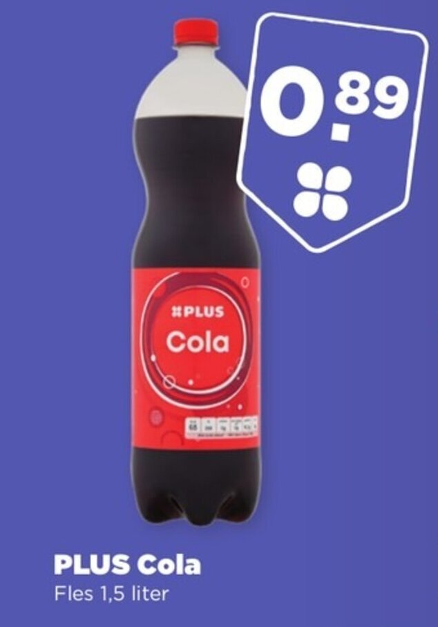 Plus cola 1,5 liter aanbieding bij PLUS