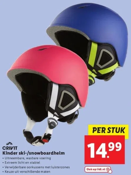 Crivit kinder ski-/snowboardhelm aanbieding bij Lidl