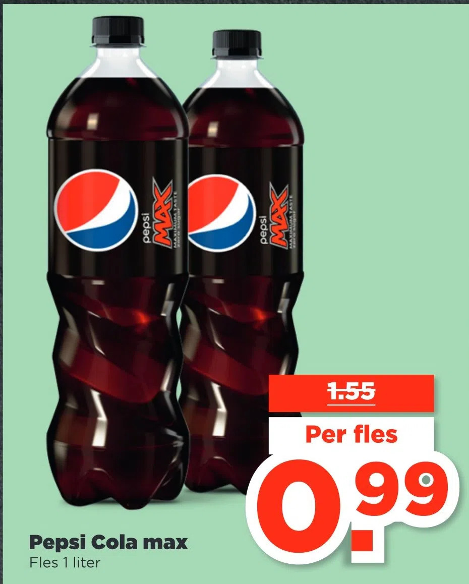 Pepsi cola max aanbieding bij PLUS