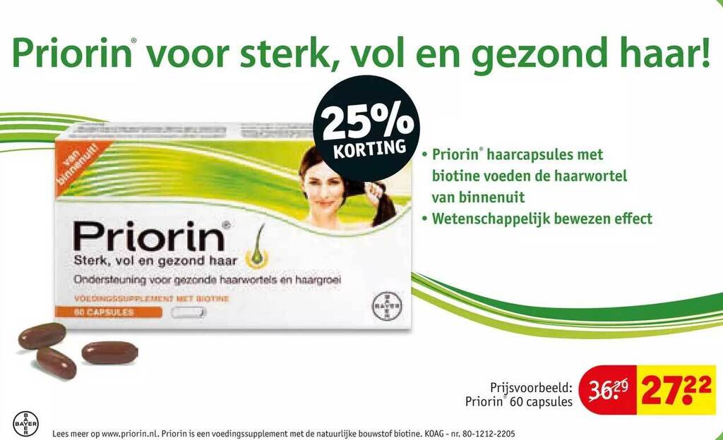 Priorin 60 capsules aanbieding bij Kruidvat