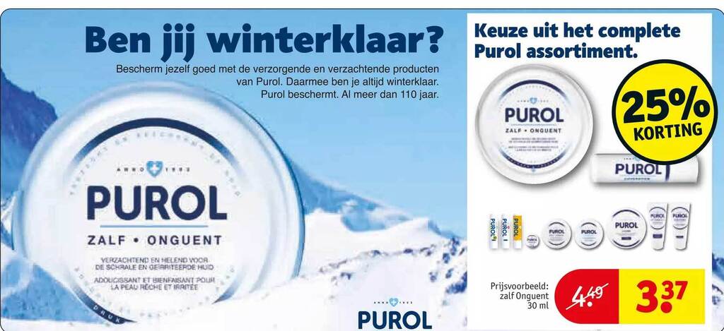 Purol zalf onguent 30 ml aanbieding bij Kruidvat