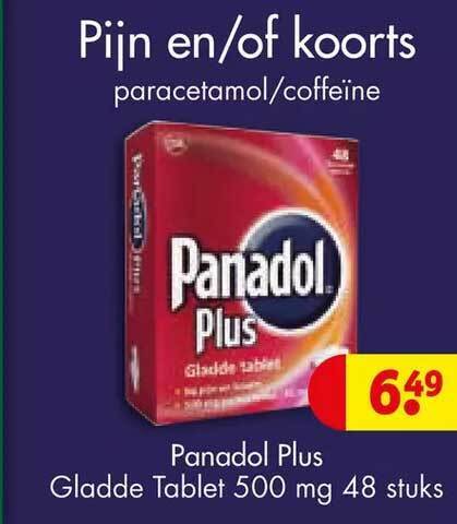 Panadol plus gladde tablet 500 mg 48 stuks aanbieding bij Kruidvat